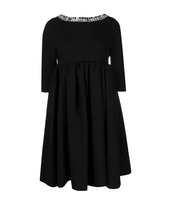 Prada Embellished Collar Babydoll Dress