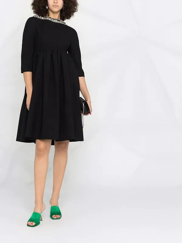 Prada Embellished Collar Babydoll Dress