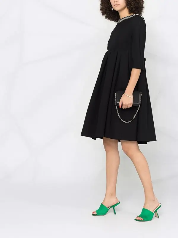 Prada Embellished Collar Babydoll Dress