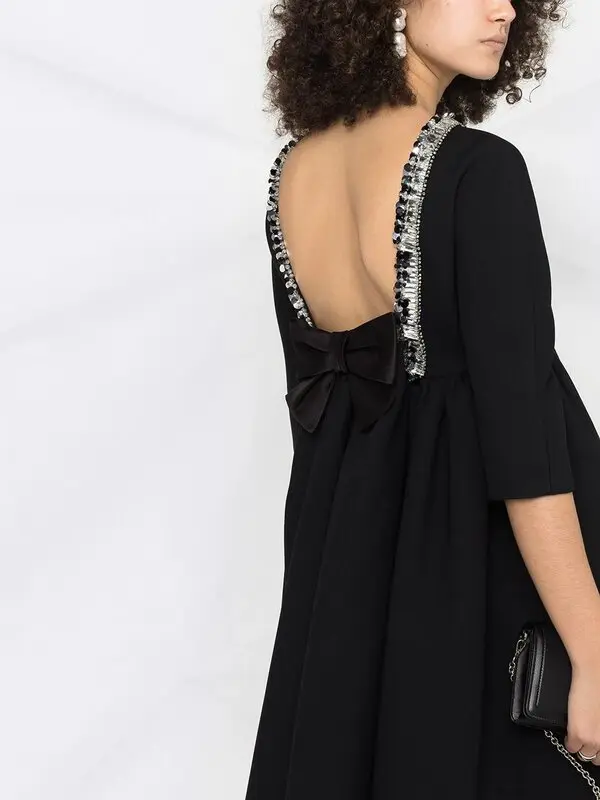 Prada Embellished Collar Babydoll Dress