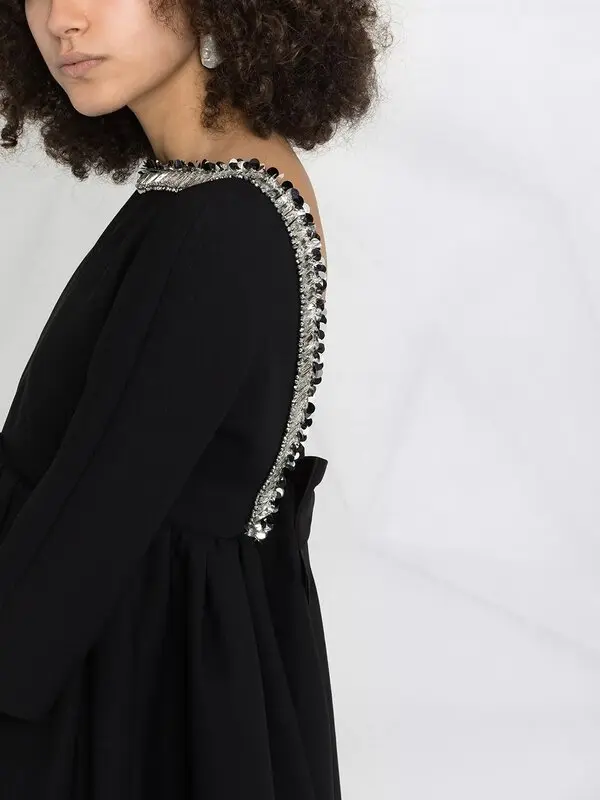 Prada Embellished Collar Babydoll Dress