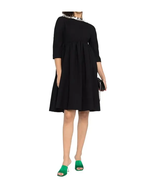 Prada Embellished Collar Babydoll Dress