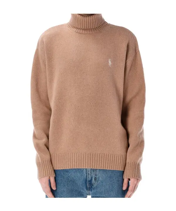 SPORTY  RICH Sporty & Rich Turtleneck Sweater With Embroidered Logo