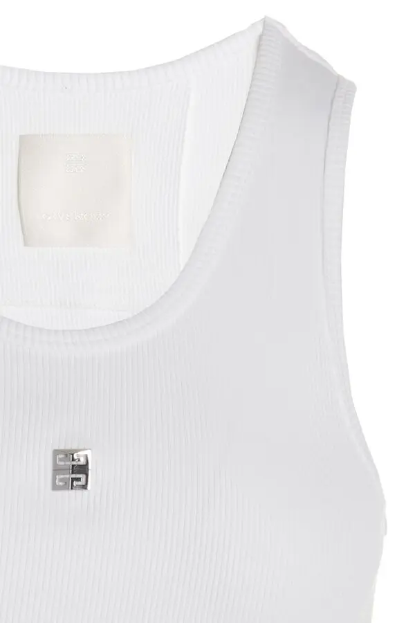 Givenchy 4g Plaque Extra Slim Fit Tank Top - White