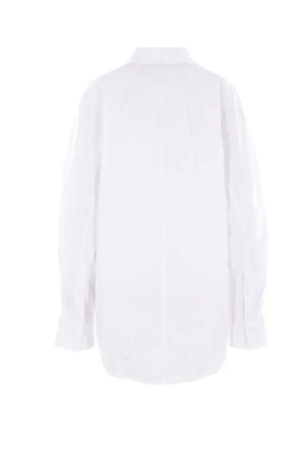 TOTEME Curved Hem Raglan-sleeved Shirt - White