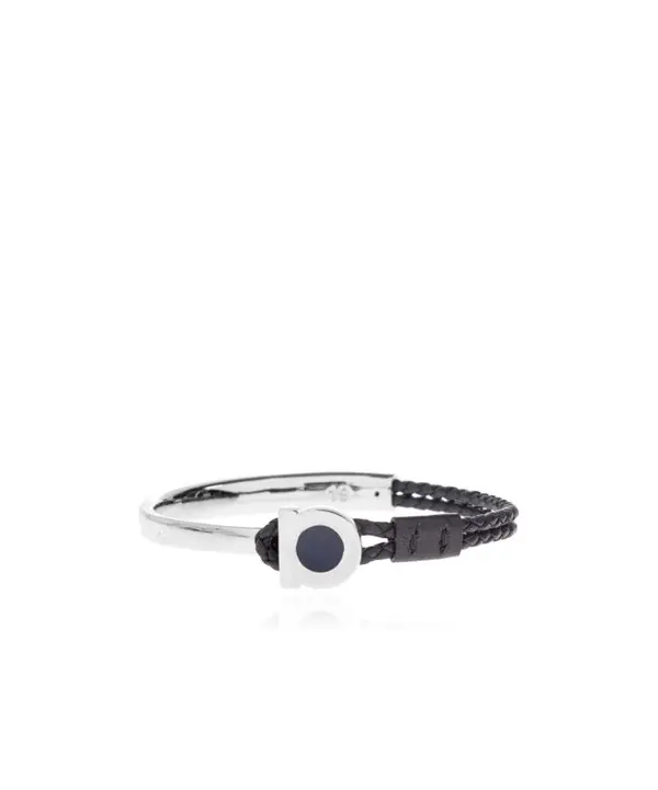 FERRAGAMO Gancini Logo Bracelet - Navy
