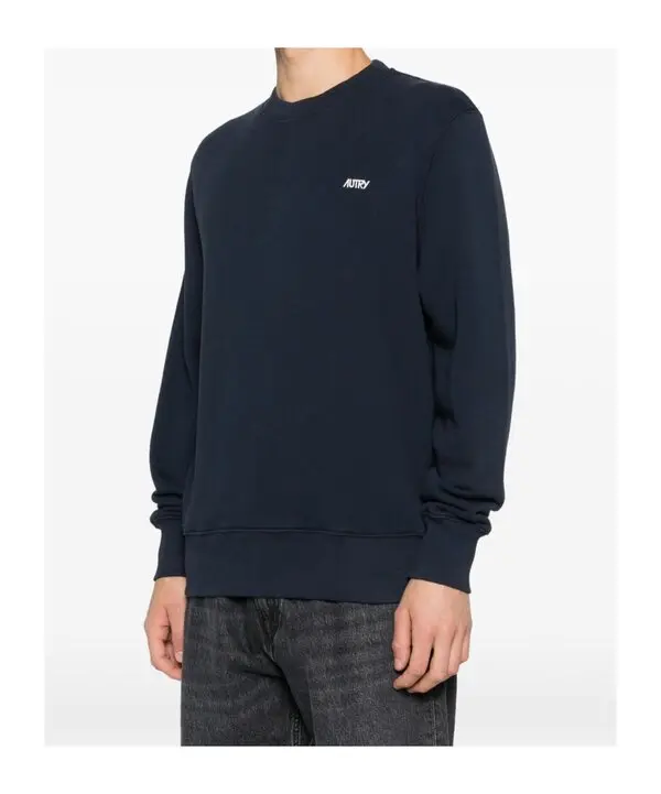 AUTRY Logo Embroidered Crewneck Sweatshirt - Black
