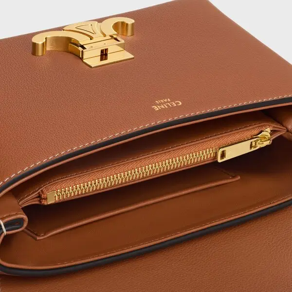 Celine Teen Nino Bag In Supple Grained Calfskin - Tan