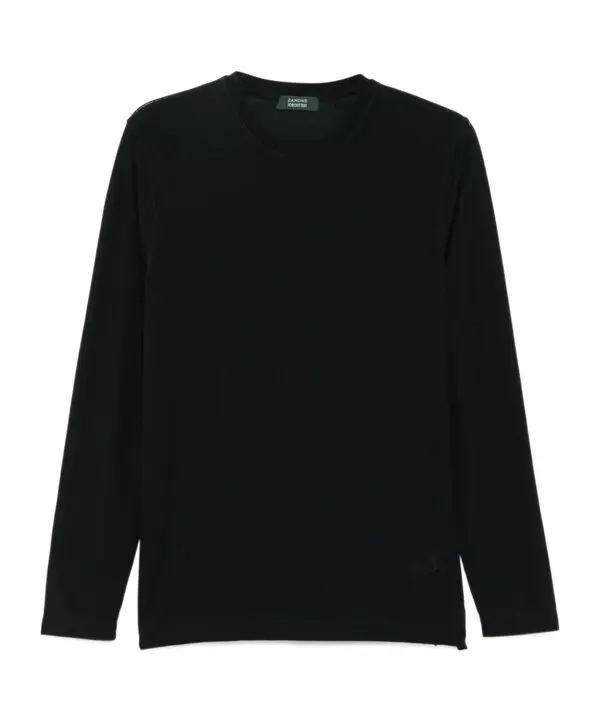 ZANONE Cotton T-shirt - Black