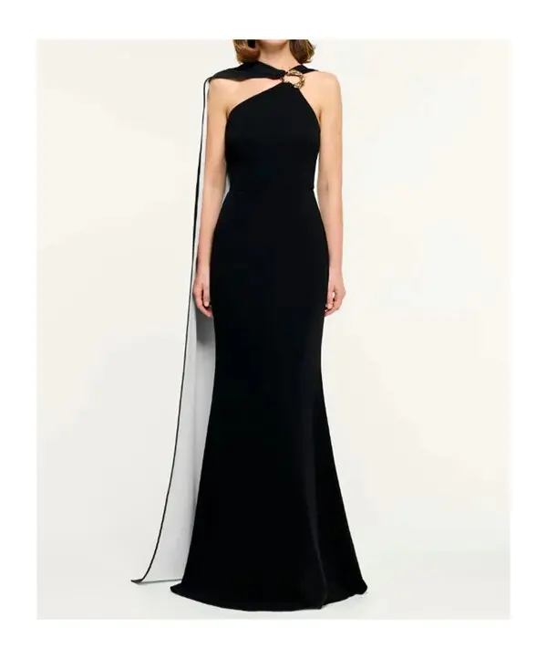 Roland Mouret Embellished Asymmetric Gown
