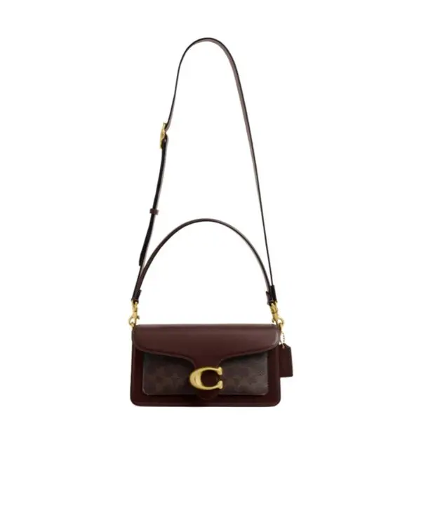 COACH Signature Hardware Shoulder Bag - B4/maple Maple