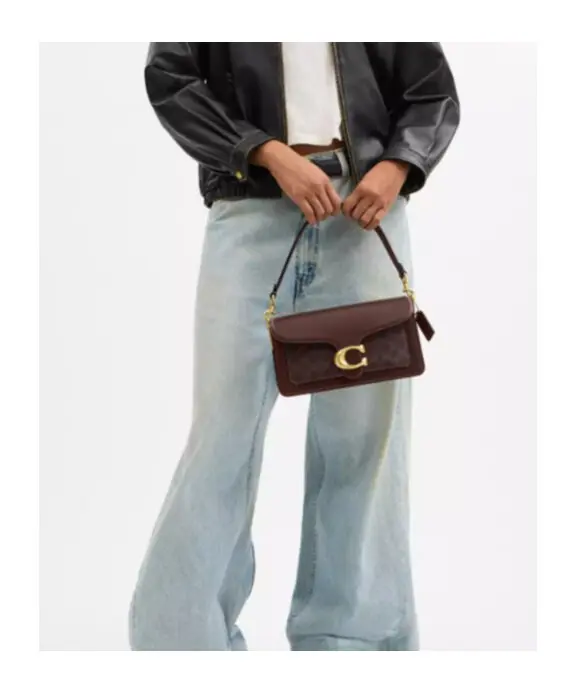 COACH Signature Hardware Shoulder Bag - B4/maple Maple