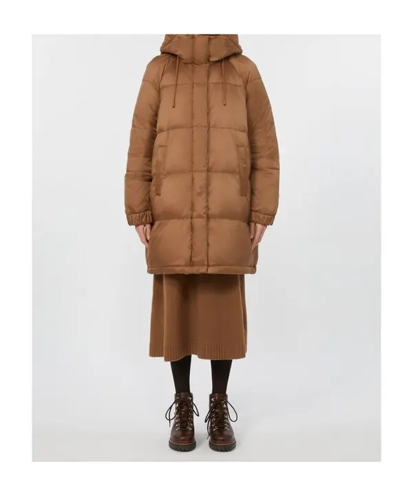 Max Mara Hooded Reversible Jacket - Hazelnut Brown