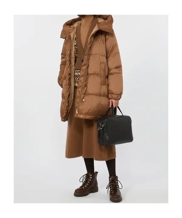 Max Mara Hooded Reversible Jacket - Hazelnut Brown