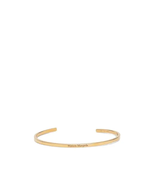 MAISON MARGIELA Engraved Logo Cuff Bracelet - Yellow