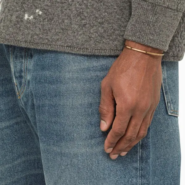 MAISON MARGIELA Engraved Logo Cuff Bracelet - Yellow