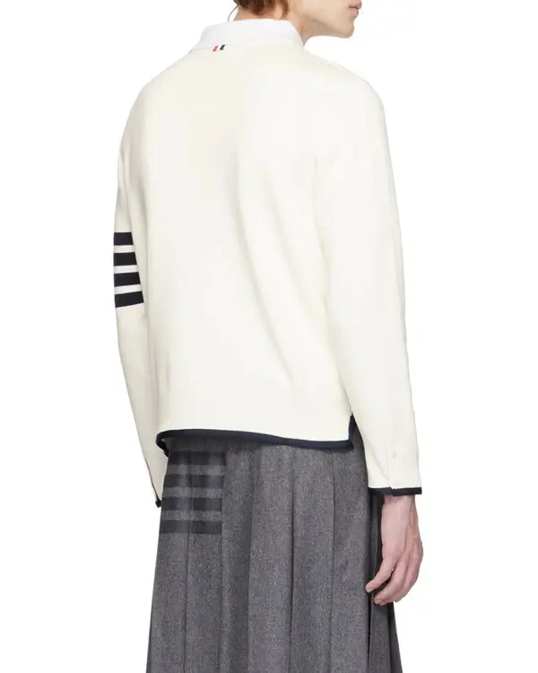 Thom Browne 4-bar Crewneck Knitted Jumper