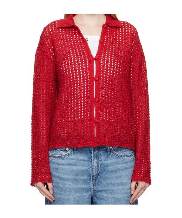 RAG  BONE Rag & Bone Openwork Knit Cardigan