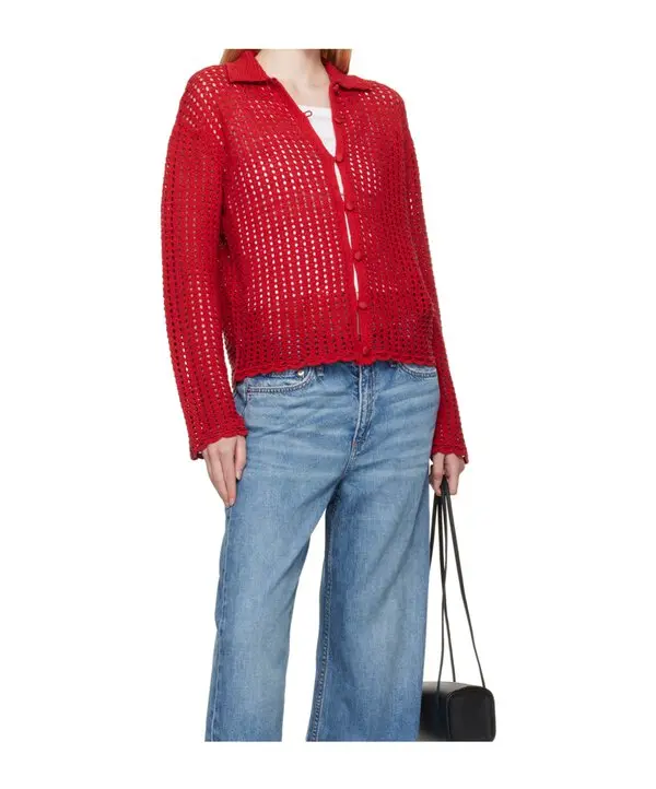RAG  BONE Rag & Bone Openwork Knit Cardigan