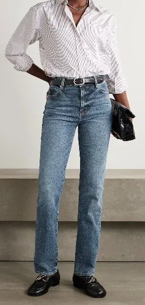 FRAME The Ruler High-rise Slim-leg Jeans