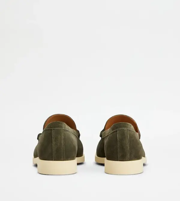 TOD'S Suede Penny Loafers - Green