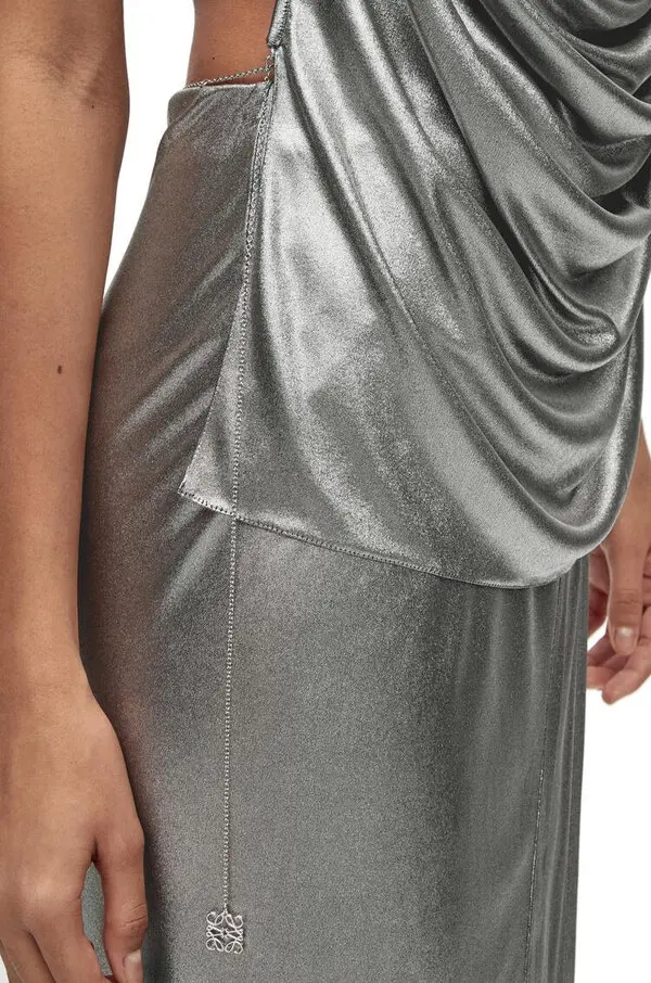 Loewe Draped Laminated Jersey Halter Top