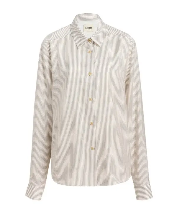 Khaite Striped Long Sleeve Shirt