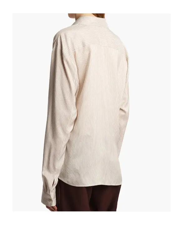 Khaite Striped Long Sleeve Shirt