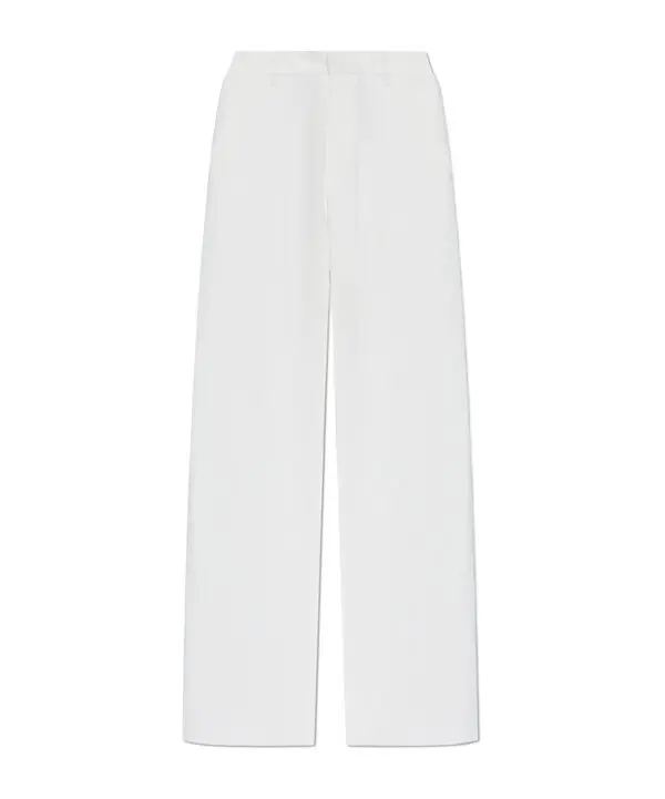 Dsquared2 Logo Plaque Wide-leg Trousers - White