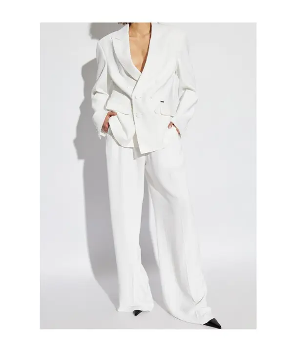 Dsquared2 Logo Plaque Wide-leg Trousers