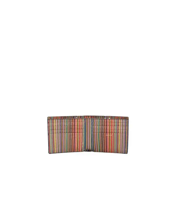 Paul Smith Signature Stripe Interior Billfold Wallet - Black