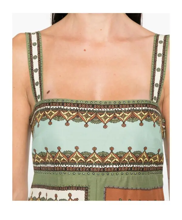ALEMAIS Geometric Print Long Dress