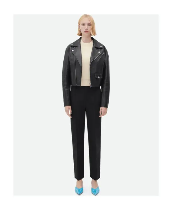 Bottega Veneta Logo Leather Jacket