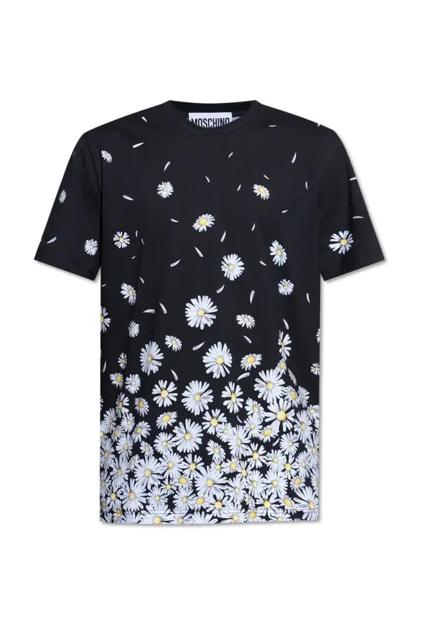 Moschino Floral Printed Crewneck T-shirt