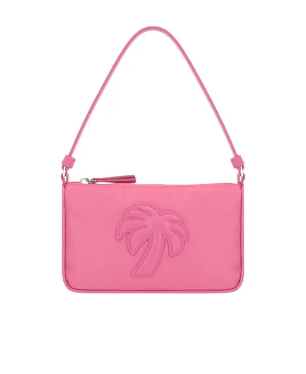 Palm Angels Logo Patch Zipped Shoulder Bag - Pink