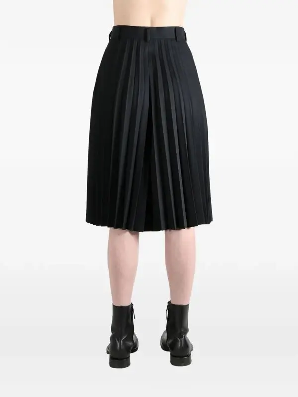 Comme Des Garçons Belt Loop Midi Skirt With Pleats