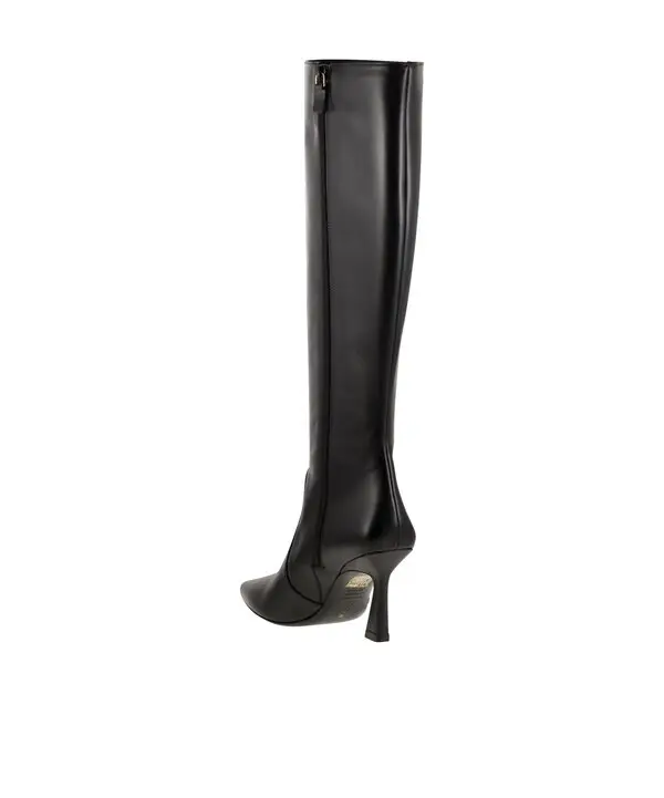 STUART WEITZMAN Vinnie Leather Knee High Boots - Black