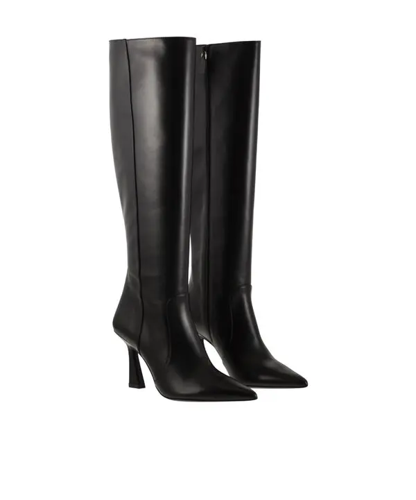 STUART WEITZMAN Vinnie Leather Knee High Boots - Black