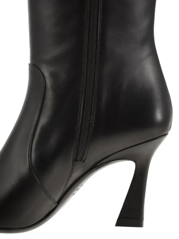 STUART WEITZMAN Vinnie Leather Knee High Boots - Black