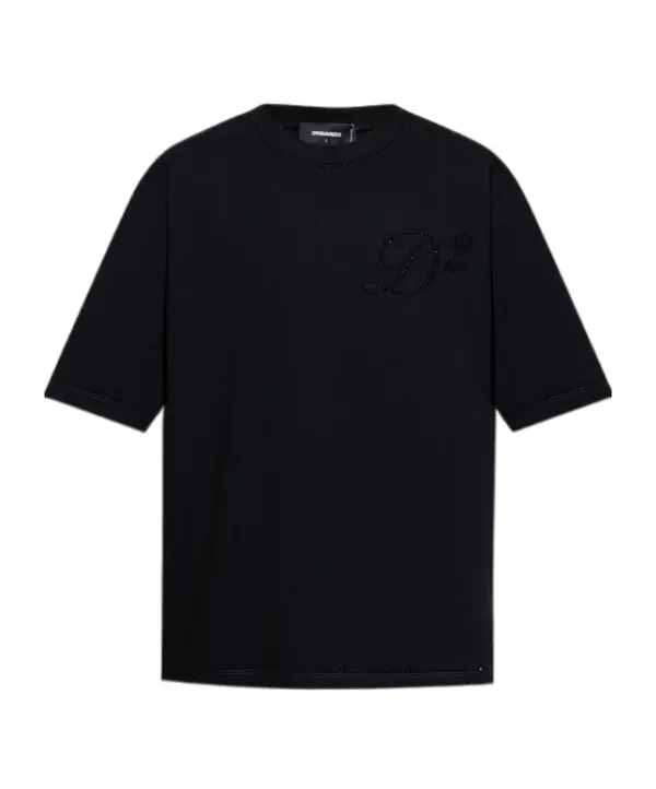 Dsquared2 Crystal-logo Crewneck T-shirt - Black