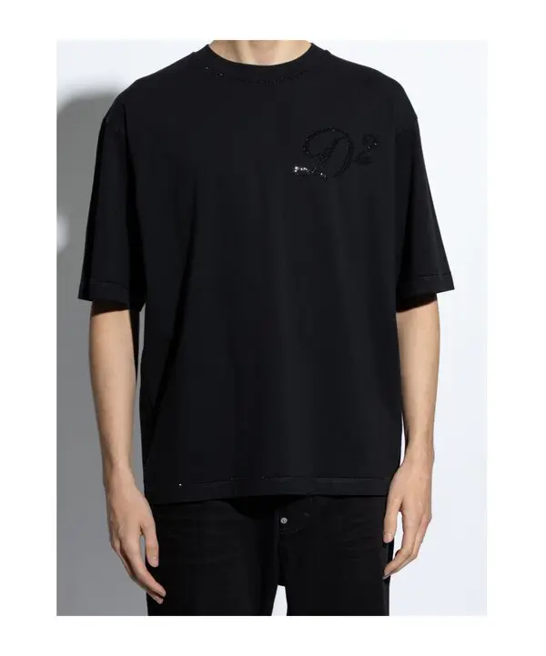 Dsquared2 Crystal-logo Crewneck T-shirt
