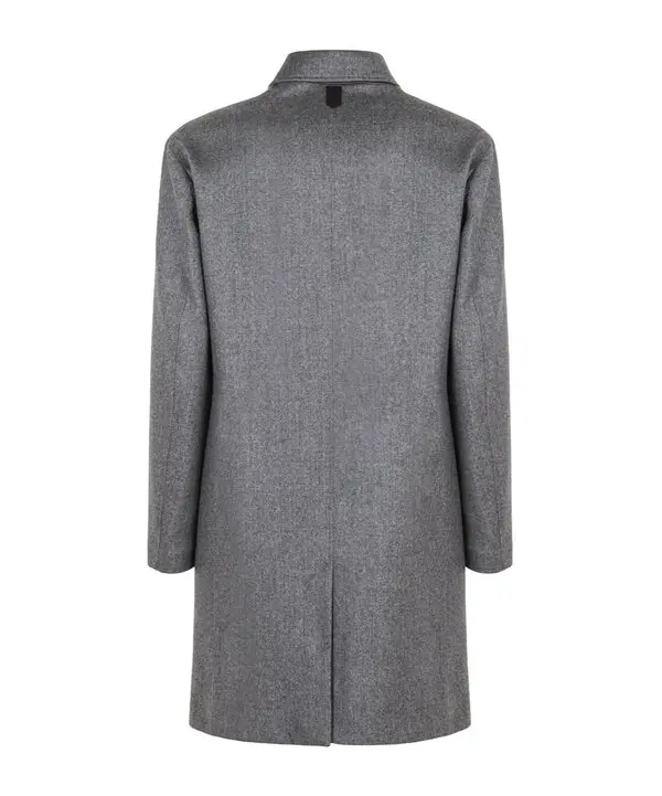 Canali Zip-front Wool Coat - Gray