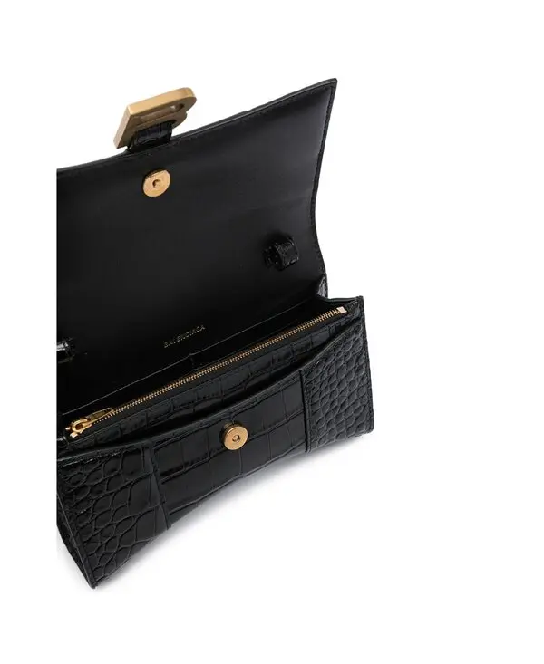 Balenciaga Embossed Logo Plaque Chain Wallet