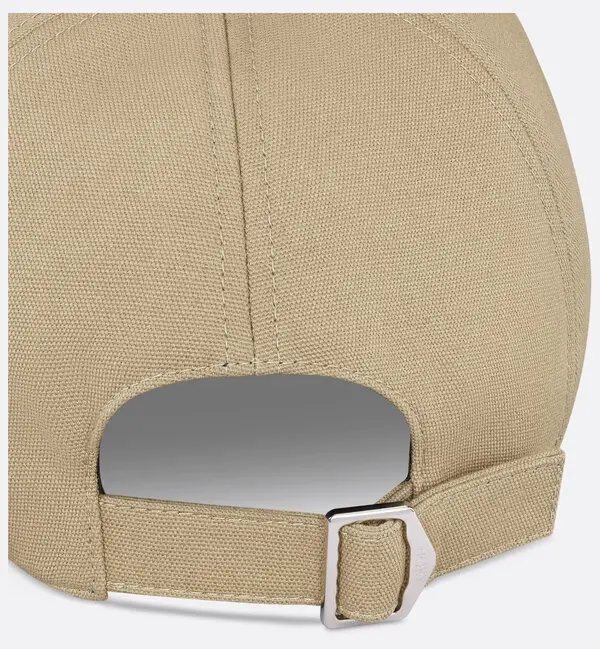 Dior Embroidered Ribbon Cap - Beige