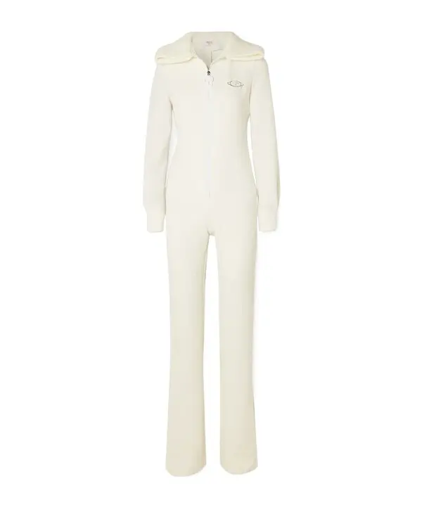 Emilio Pucci Fitted Logo-plaque Jumpsuit - White