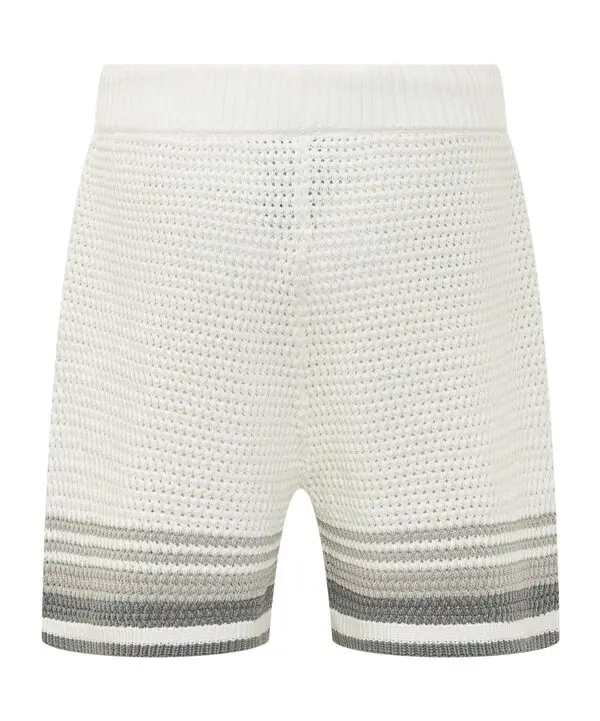 Casablanca Stripe Detailed Drawstring Shorts - White