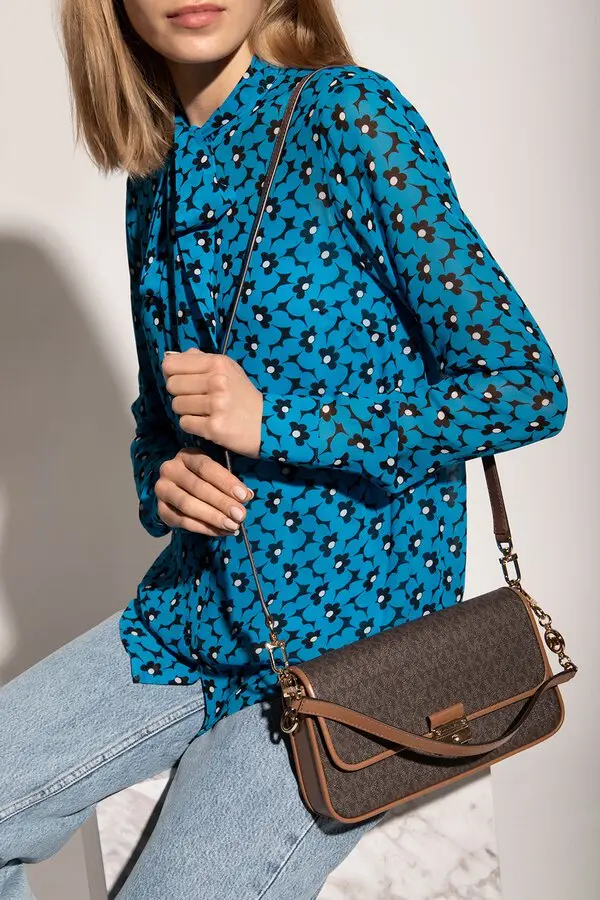 Michael Kors Bradshaw Foldover Top Tote Bag - Black