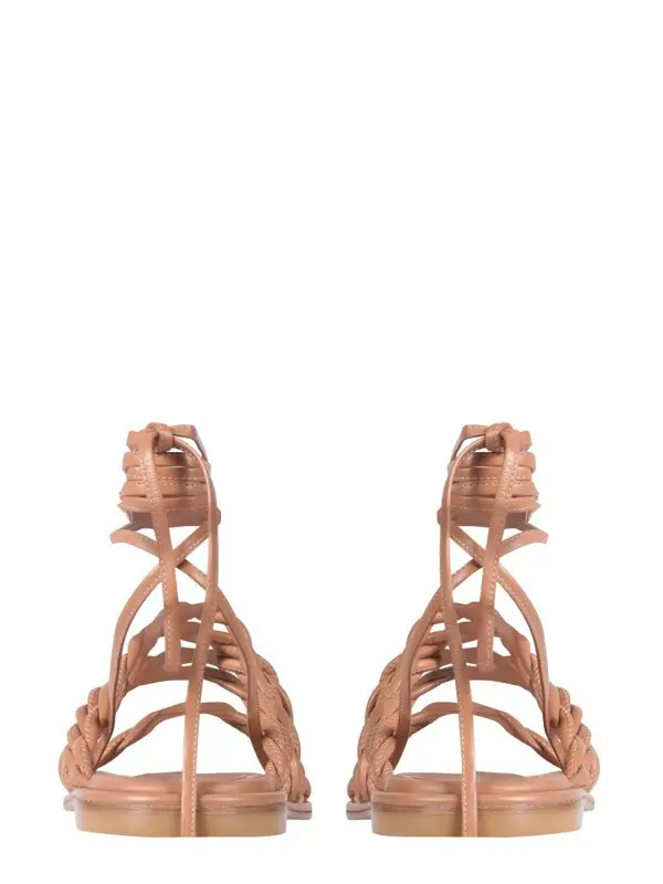 STUART WEITZMAN Braided Strappy Sandals