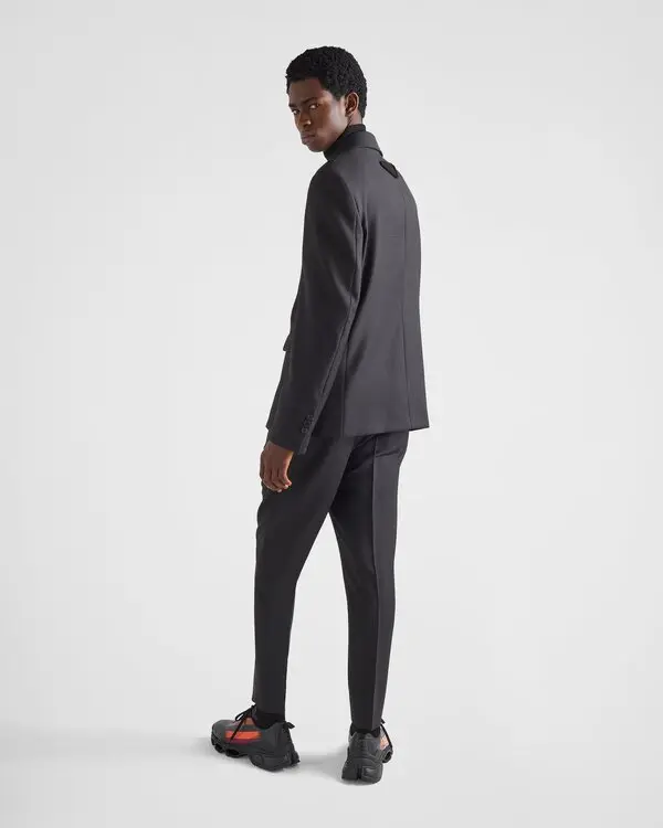 Prada Single-breasted Mohair Wool Jacket - Black