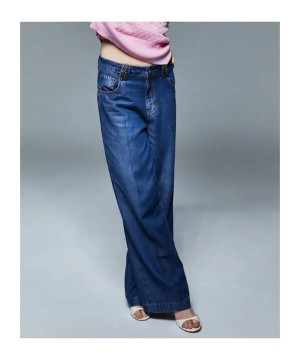 Liu Jo High-waist Flared Jeans With Embellished Belt Loops - Blue
